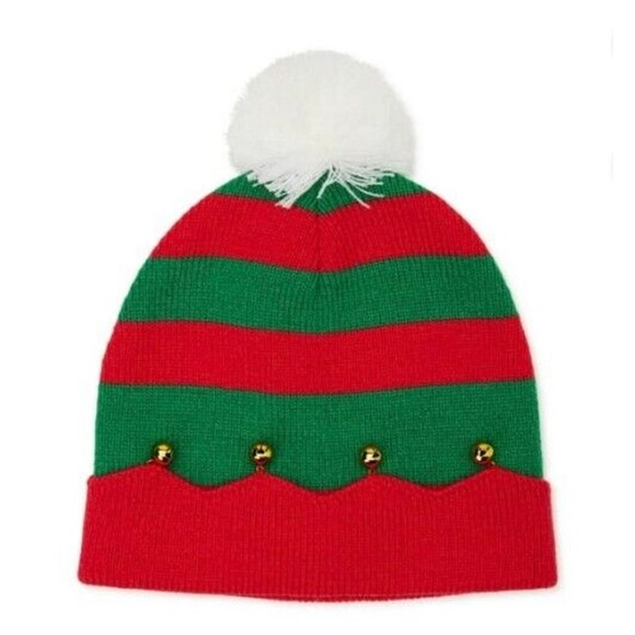 Holiday Time | Accessories | Ugly Christmas Hat Beanie Elf Jingle Bells ...
